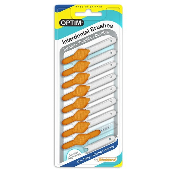 Optim Interdental Brushes 8's Sizes: 00-7 (0.35-1.3mm)
